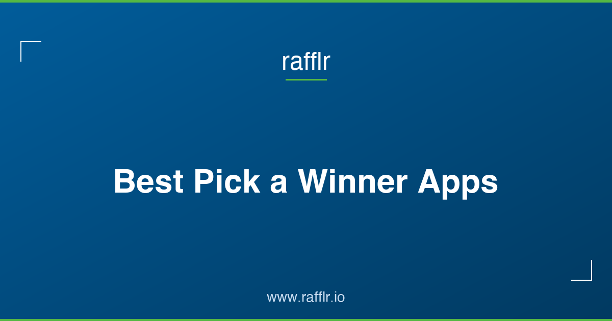 Best Pick a Winner Apps Compared (2026) - rafflr